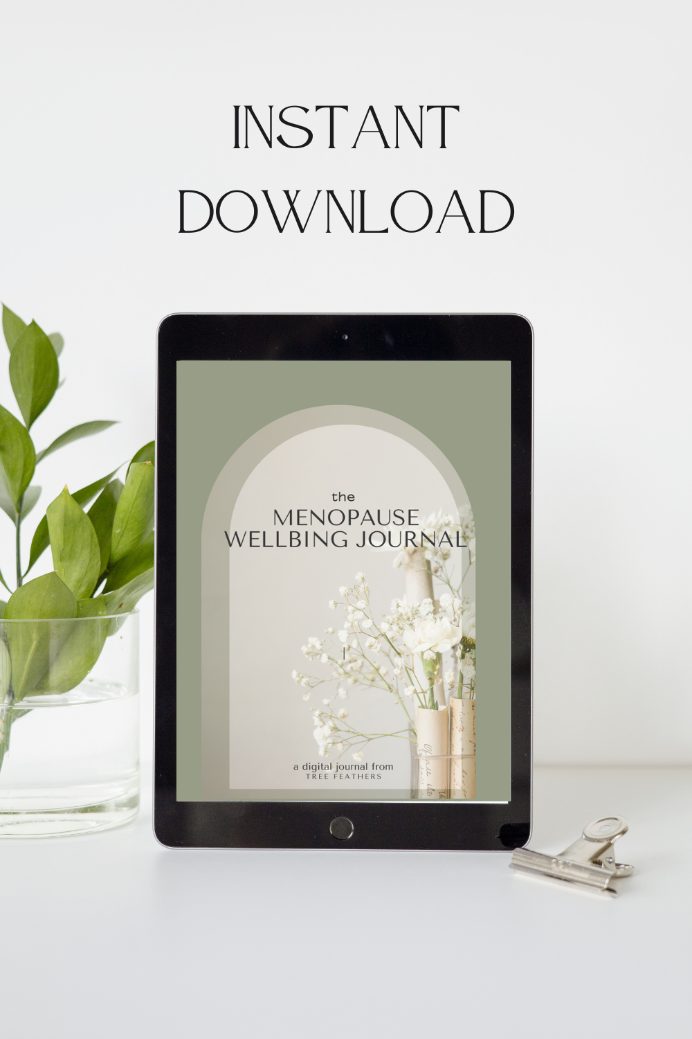 MeNoPause Digital & Printable Well Being Journal – Tree Feathers