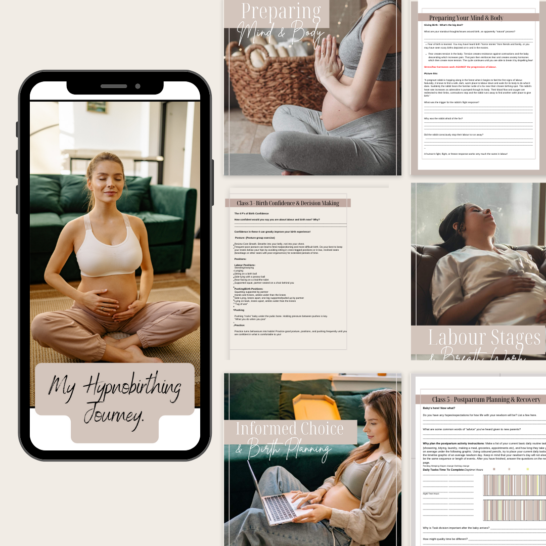 My Hypnobirthing Journey. A Digital Hypnobirthing Journal and Guide. – Tree Feathers